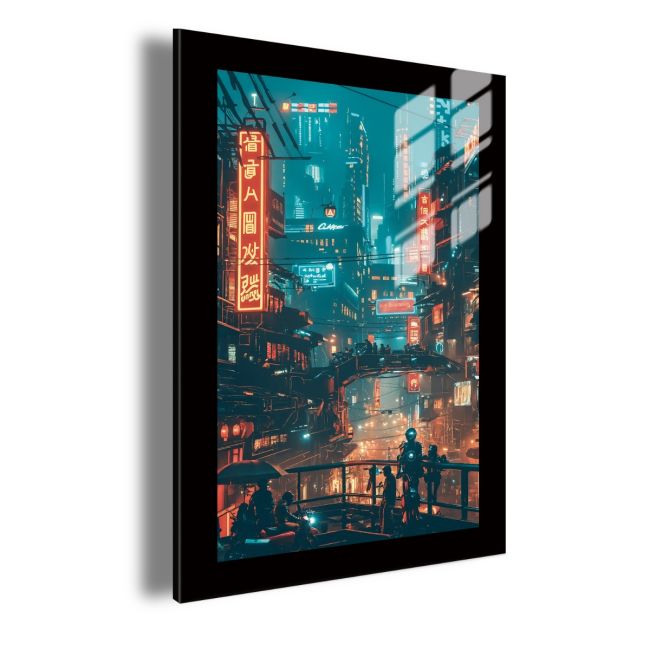 Cyberpunk Night City Lighted Acrylic Wall Art DLP805