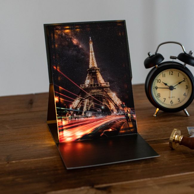 Eiffel Tower Light Up Postcard LED Paris Souvenir DLMC04