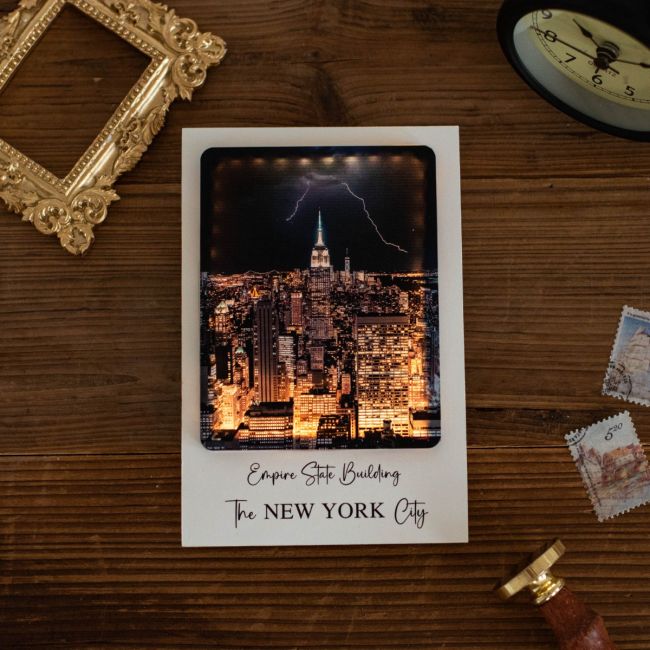 Empire State Building Light Up Postcard LED New York Souvenir DLMC02